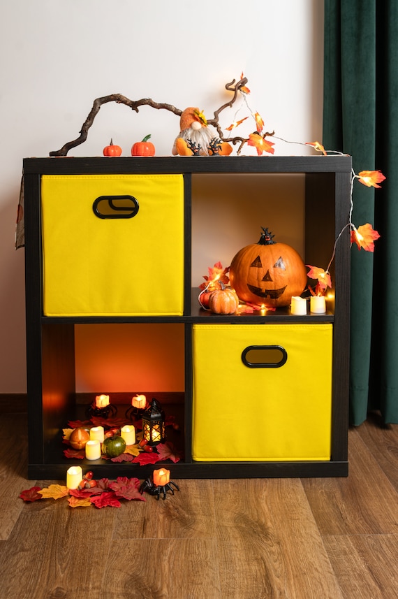 Yellow kallax unit store