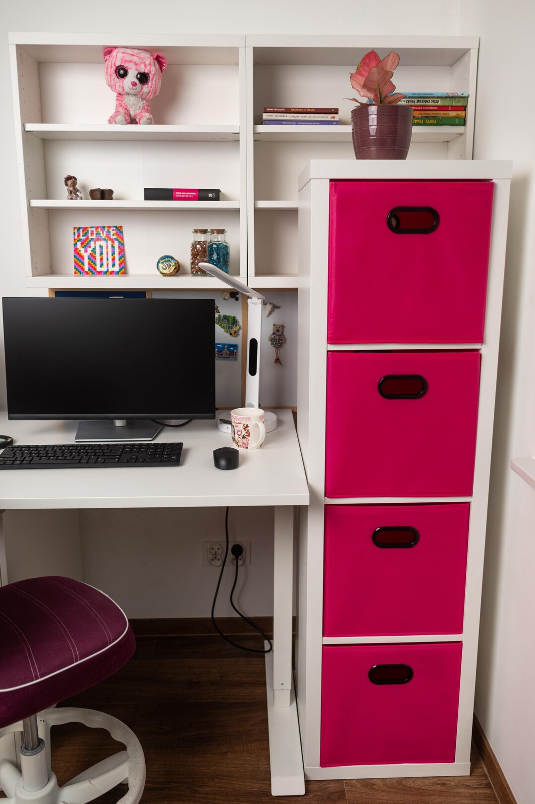 DARK PINK Best Box for Kallax (33x38x33), Classic Plain Box, Storage ...