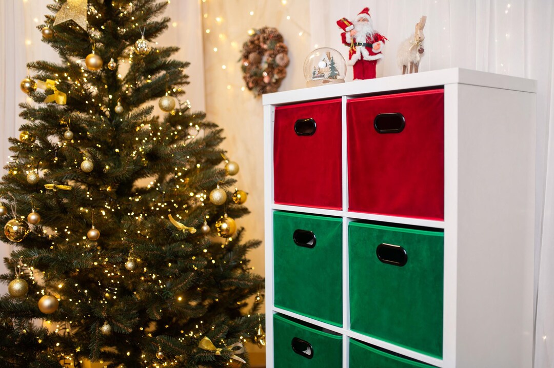 Green Velvet Storage Box, Kallax Shelf Insert (33x38x33cm) - Etsy