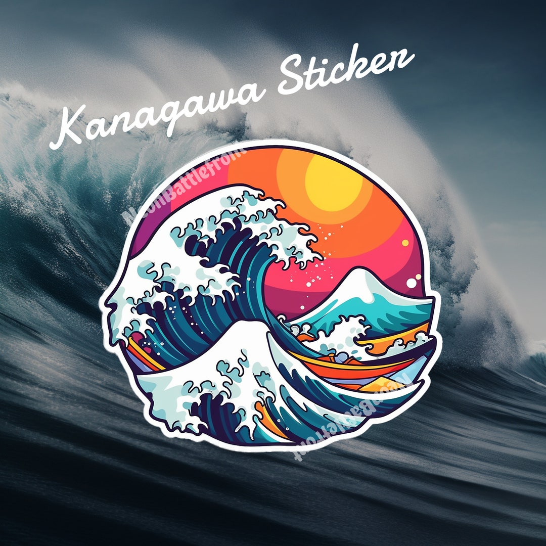 Mystic Swell | Kanagawa Wave Vinyl Sticker Perfect for Laptops, Water ...