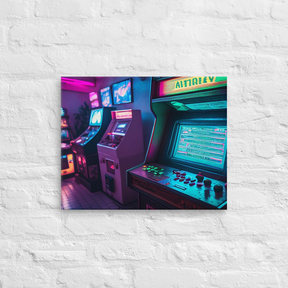 Arcade Dreamscape | Canvas - Etsy