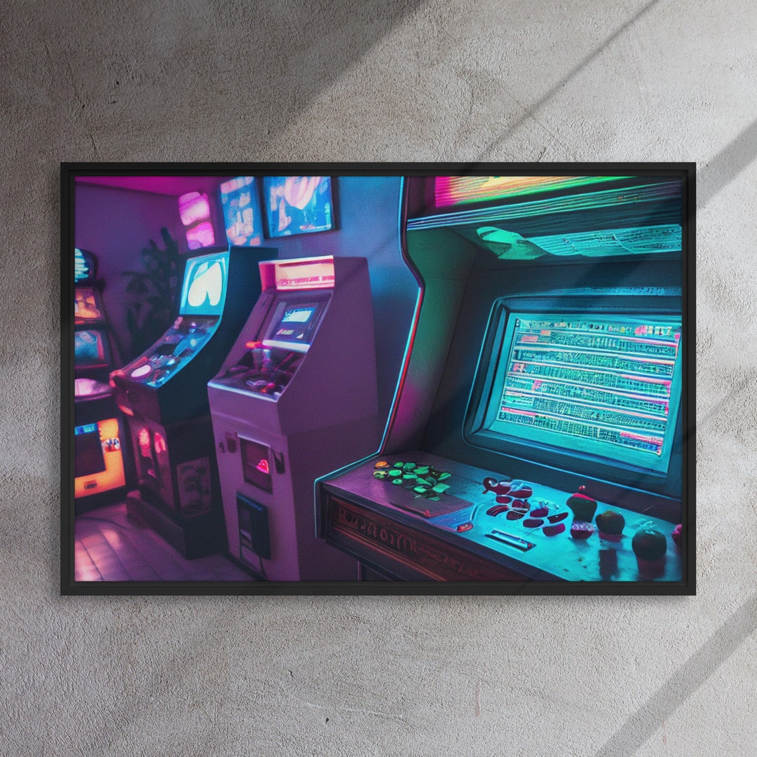 Arcade Dreamscape | Framed Canvas - Etsy