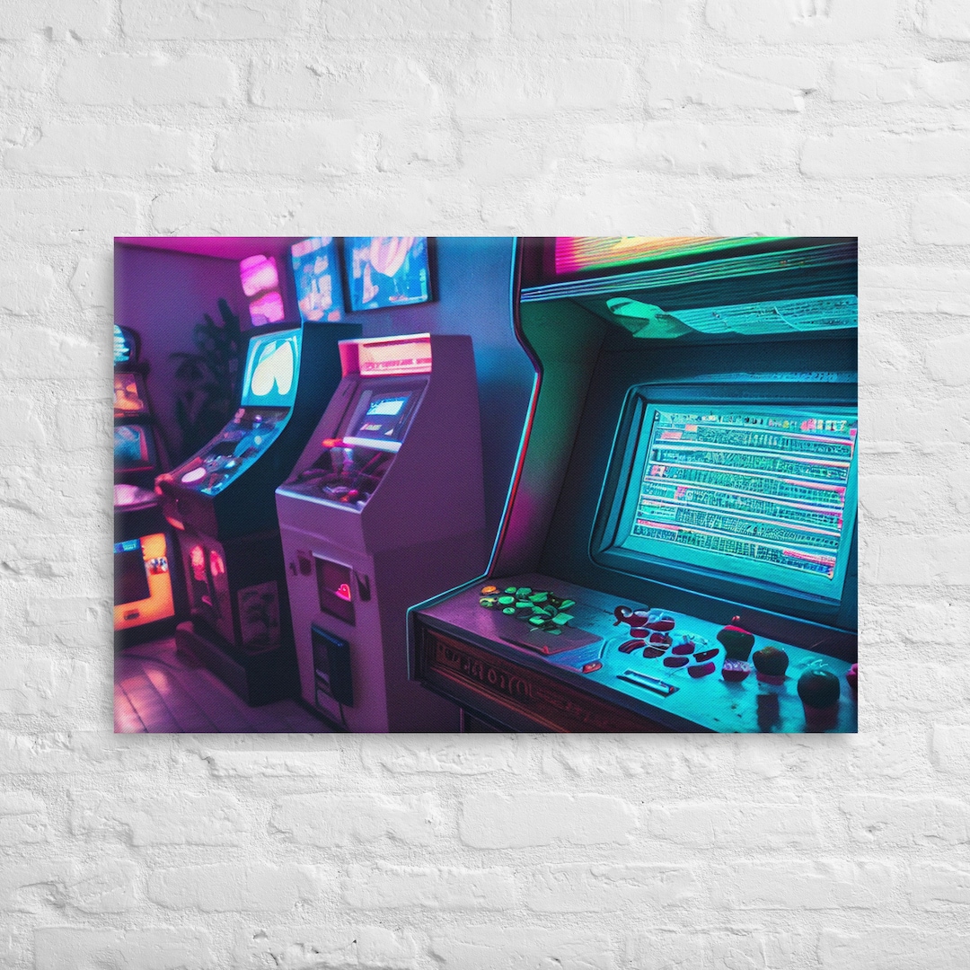 Arcade Dreamscape | Canvas - Etsy