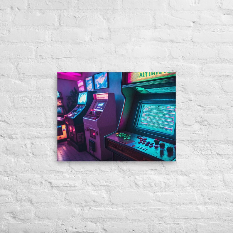 Arcade Dreamscape | Canvas - Etsy