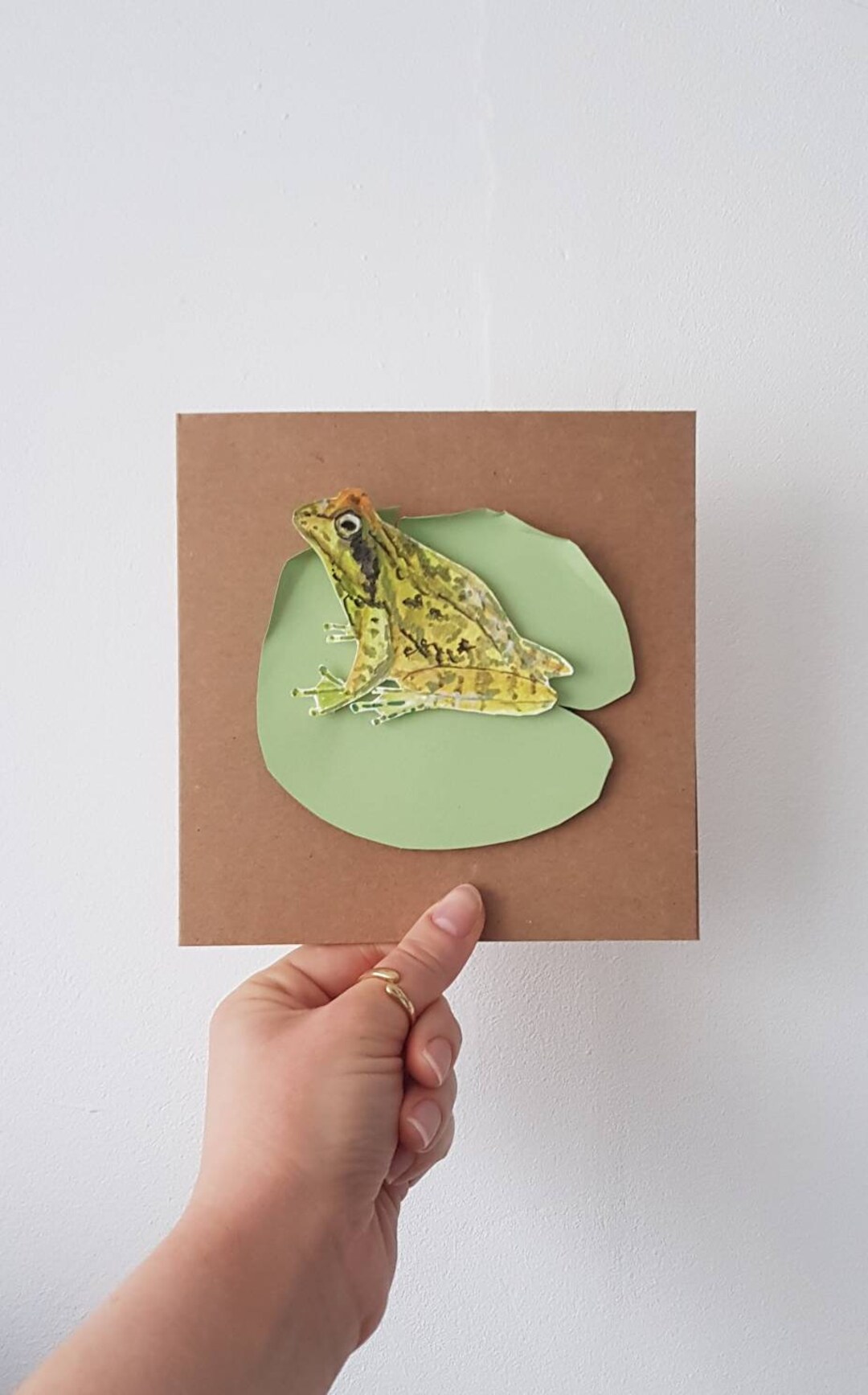 Frog Card Frog Themed Greeting Card Frog on Lillypad Card Frog Gifts ...