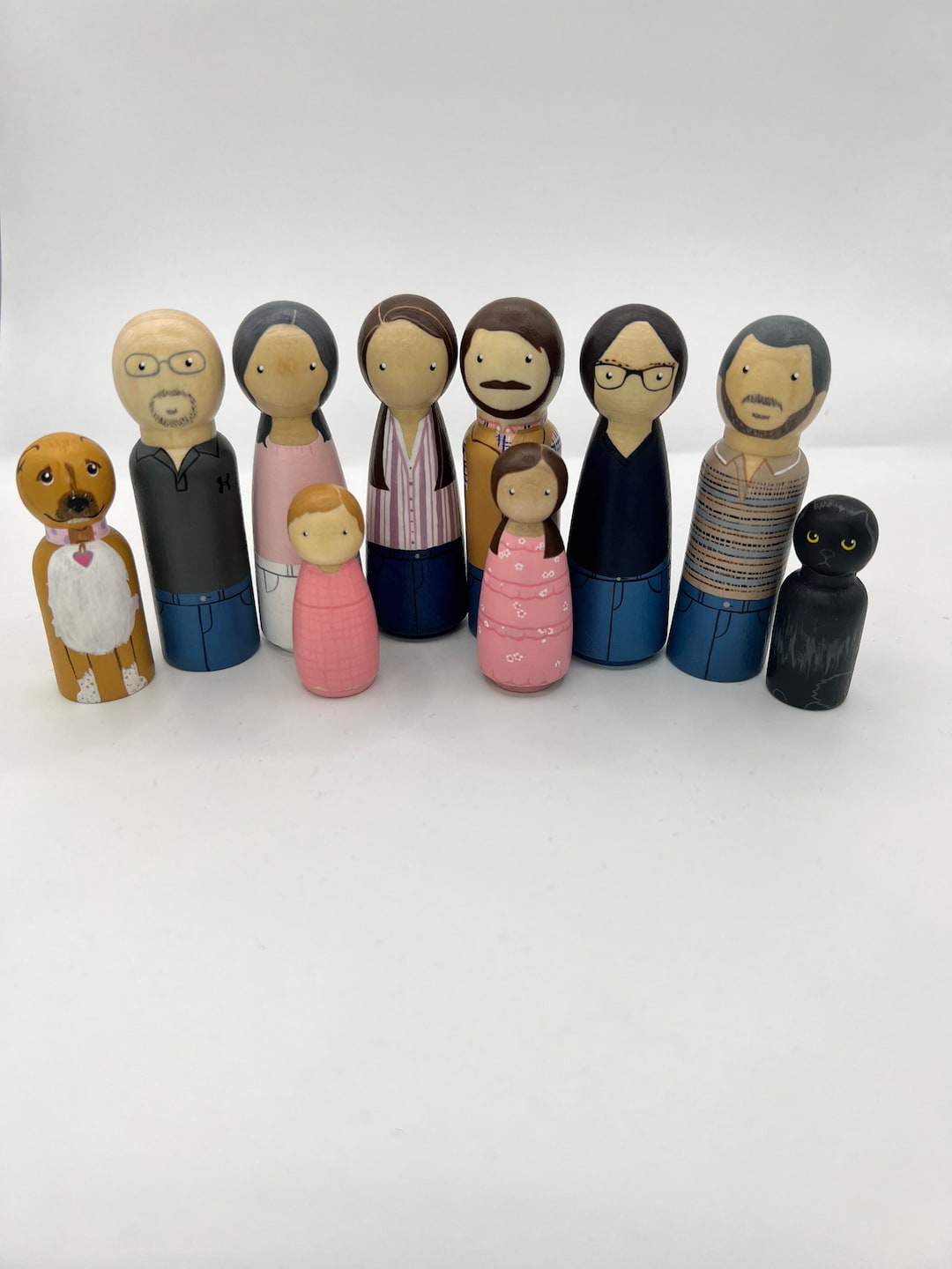 Custom Peg Doll Family - Etsy