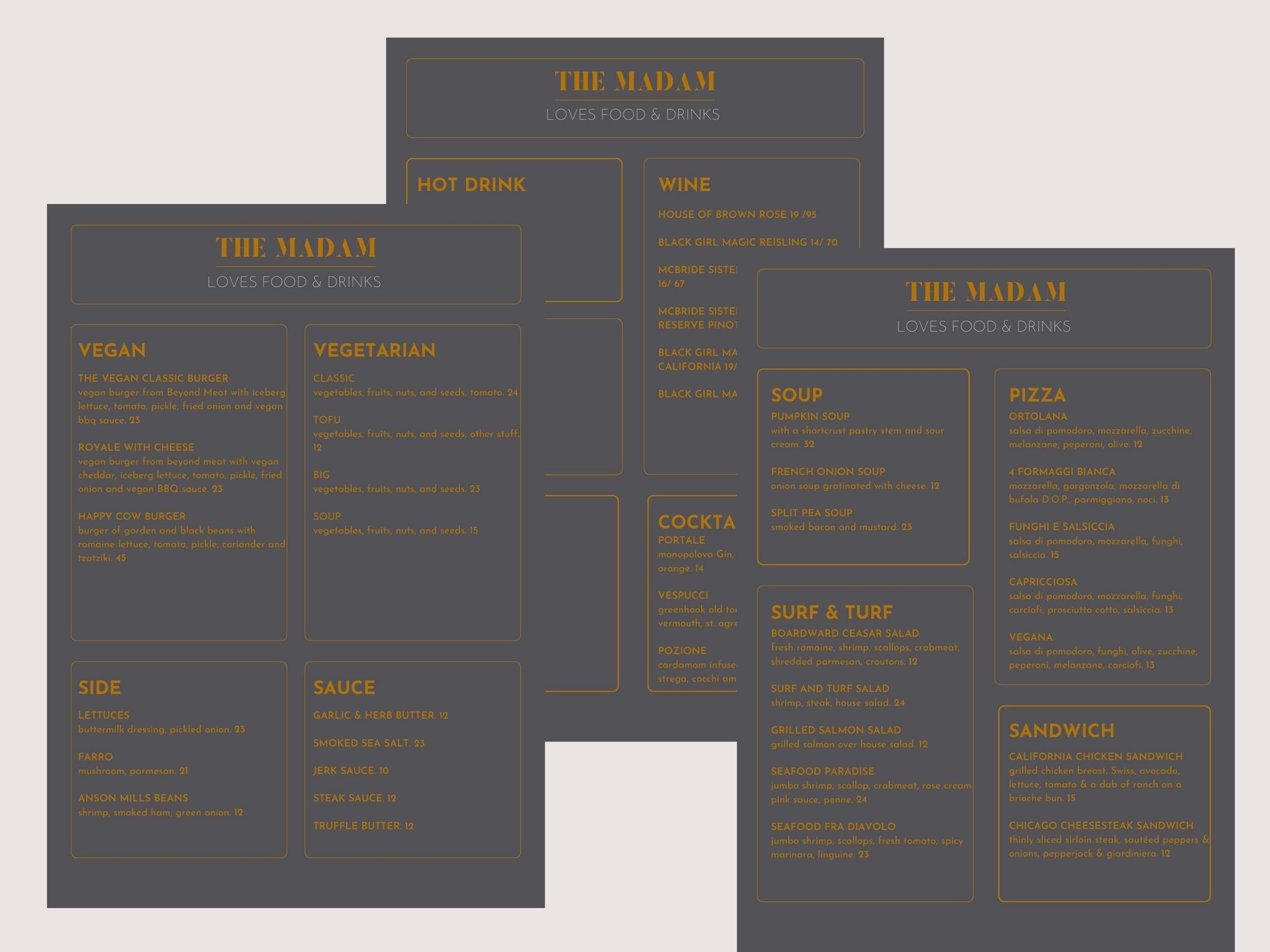 LEA Food Menu/diner Menu / Instant Download / Bar Menu Template ...