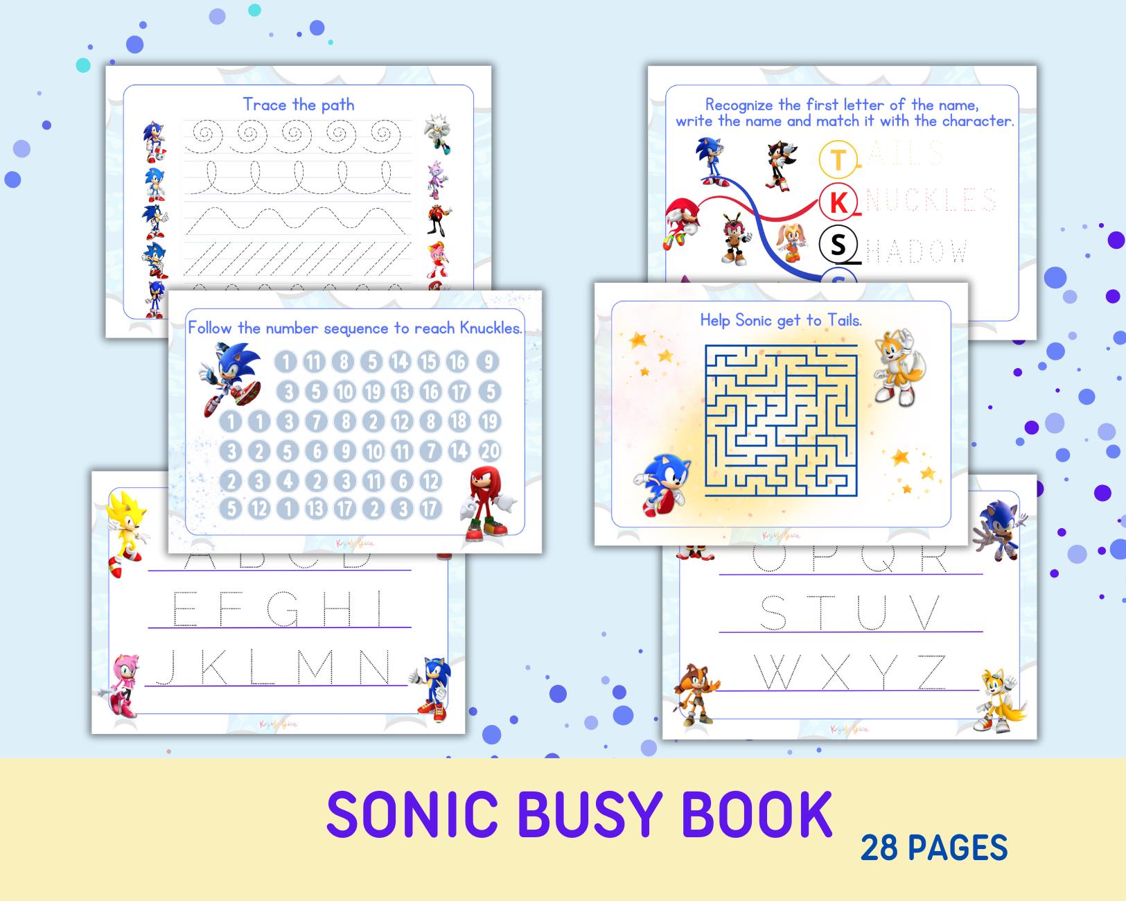 Sonic Busy Book - Interactive Activity Book for Kids Fun Learning ...