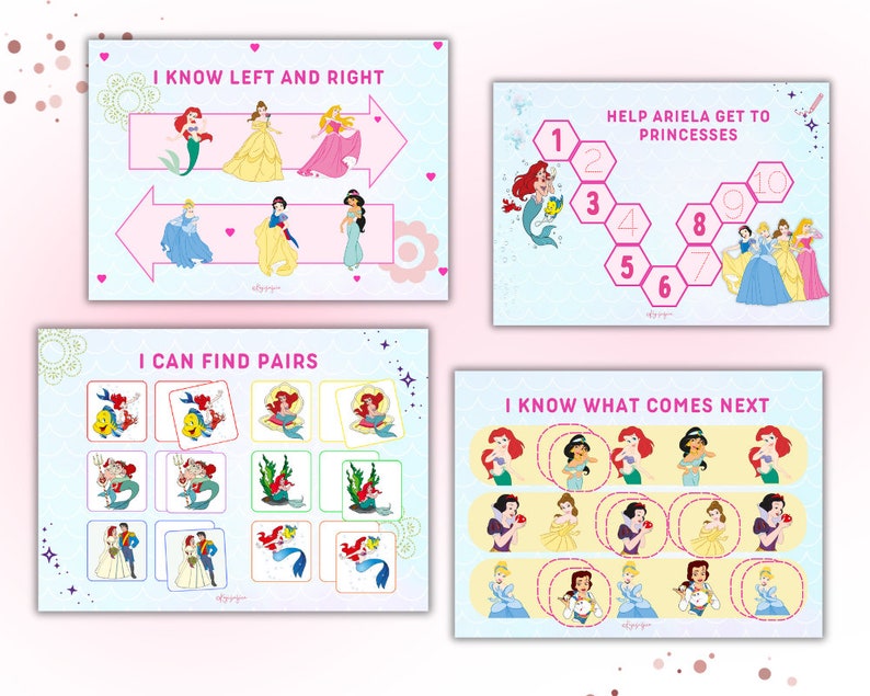 Princess Busy Book, Activity Printable Toddler, Birthday Busy Book ...