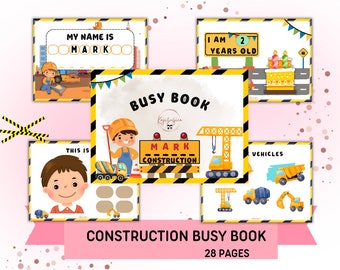 Busy Book Bundle, Construction Theme, Toddler Learning Binder ...