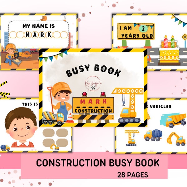Construction Quiet Book - Etsy