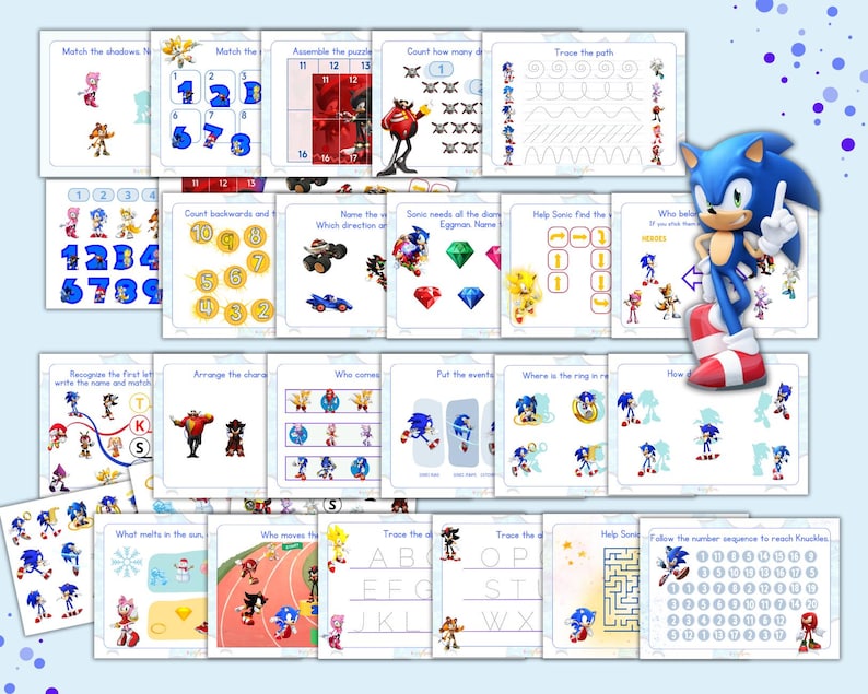 Sonic Busy Book - Interactive Activity Book for Kids Fun Learning ...