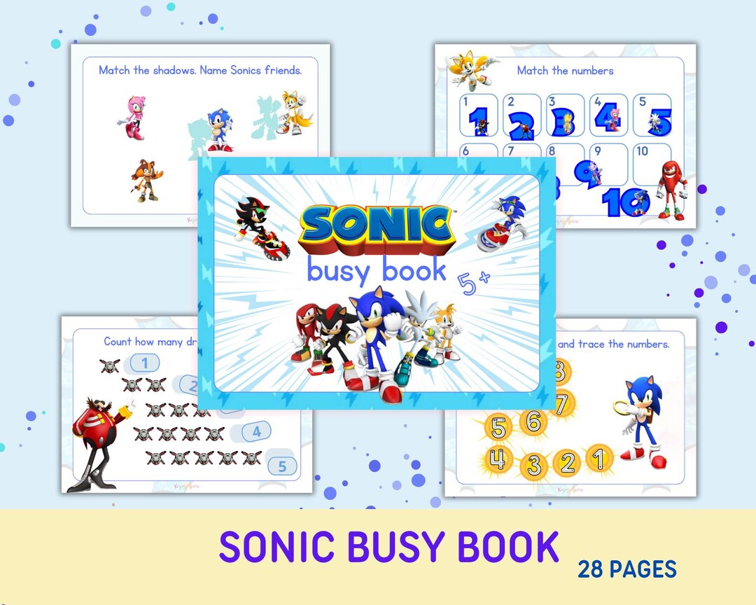 Sonic Busy Book - Interactive Activity Book for Kids Fun Learning ...