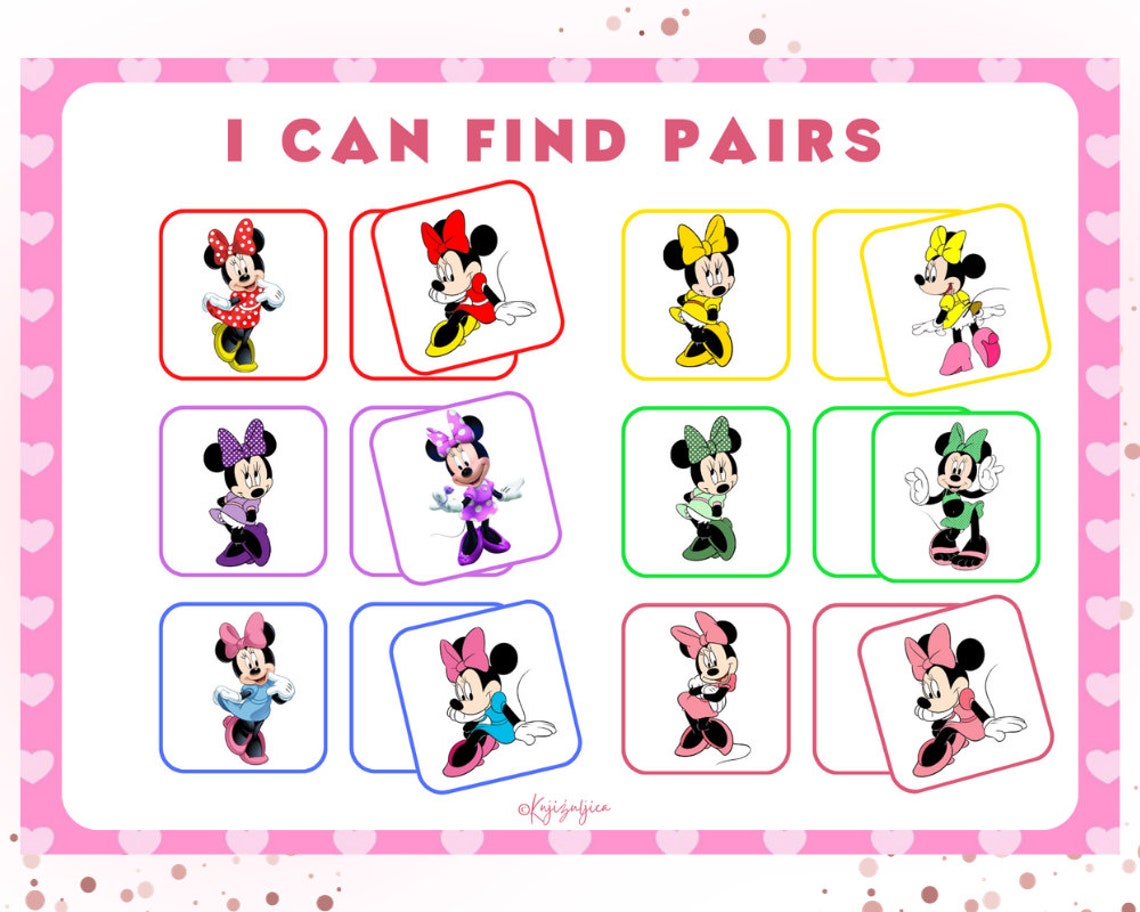 Personalized Minnie Mouse Busy Book: Toddler Learning Binder (PDF Pages ...