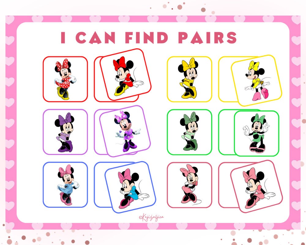 Personalized Minnie Mouse Busy Book: Toddler Learning Binder (PDF Pages ...