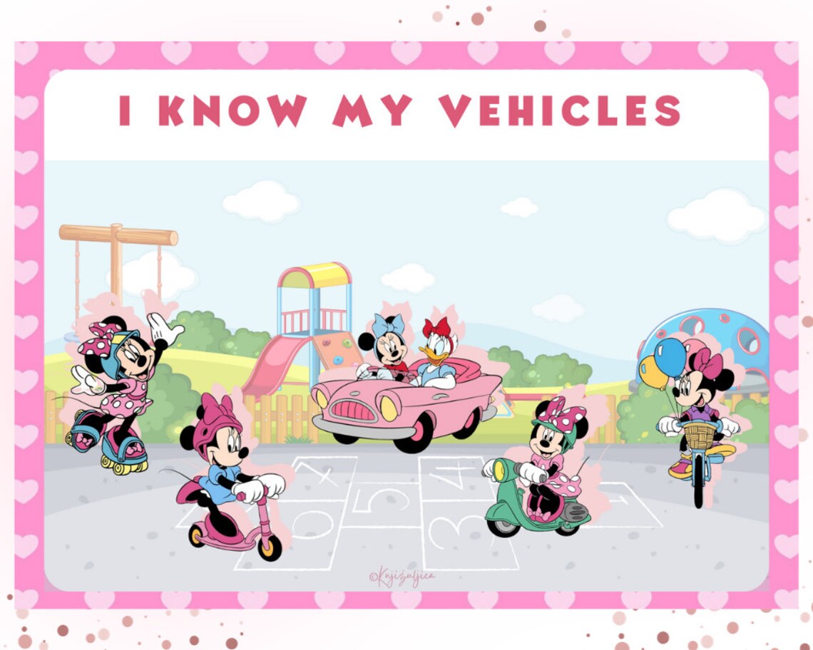 Personalized Minnie Mouse Busy Book: Toddler Learning Binder (PDF Pages ...