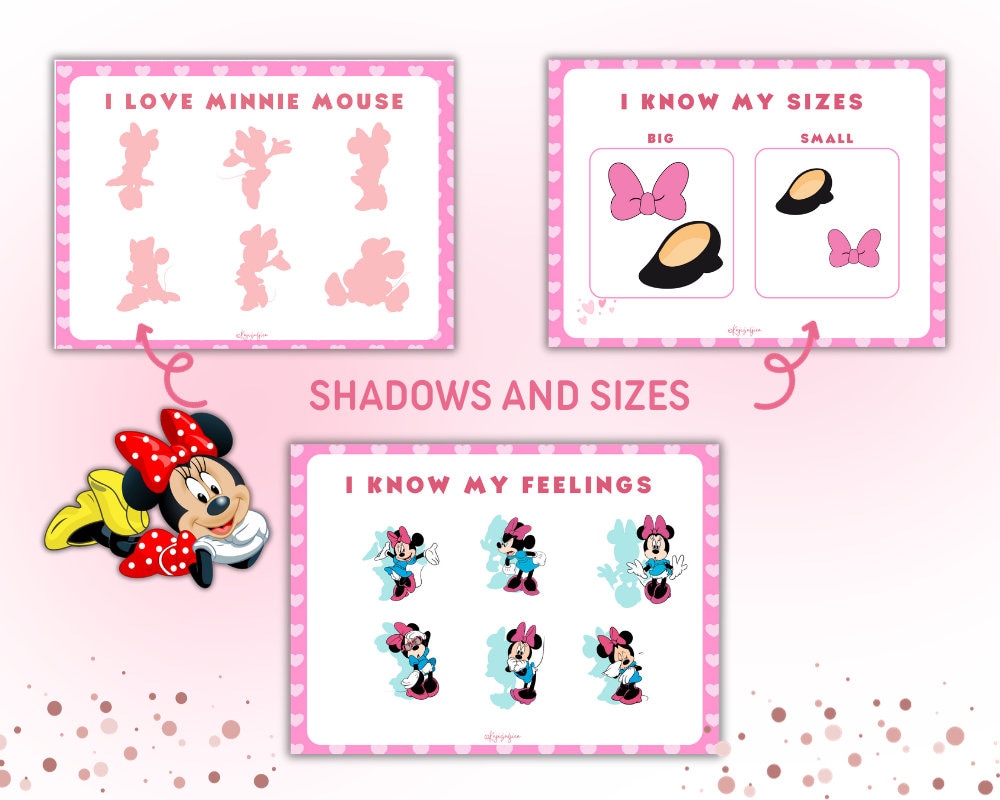 Personalized Minnie Mouse Busy Book: Toddler Learning Binder (PDF Pages ...