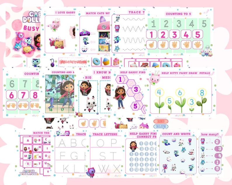 Gabby Dollhouse Busy Book Printable Preschool Binder - Etsy