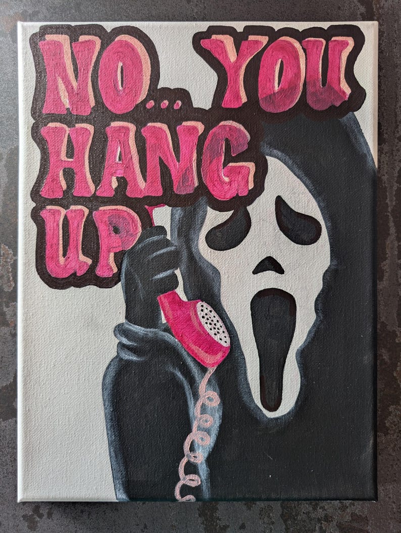 Canvas Painting "scream-on-the-phone" - Etsy
