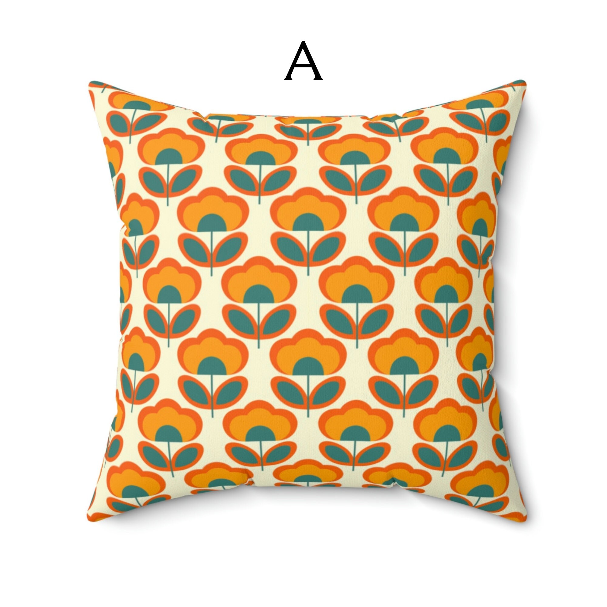 Mid Century Modern Pillow Case, Retro Print Pillow Cases, Pillow Case ...