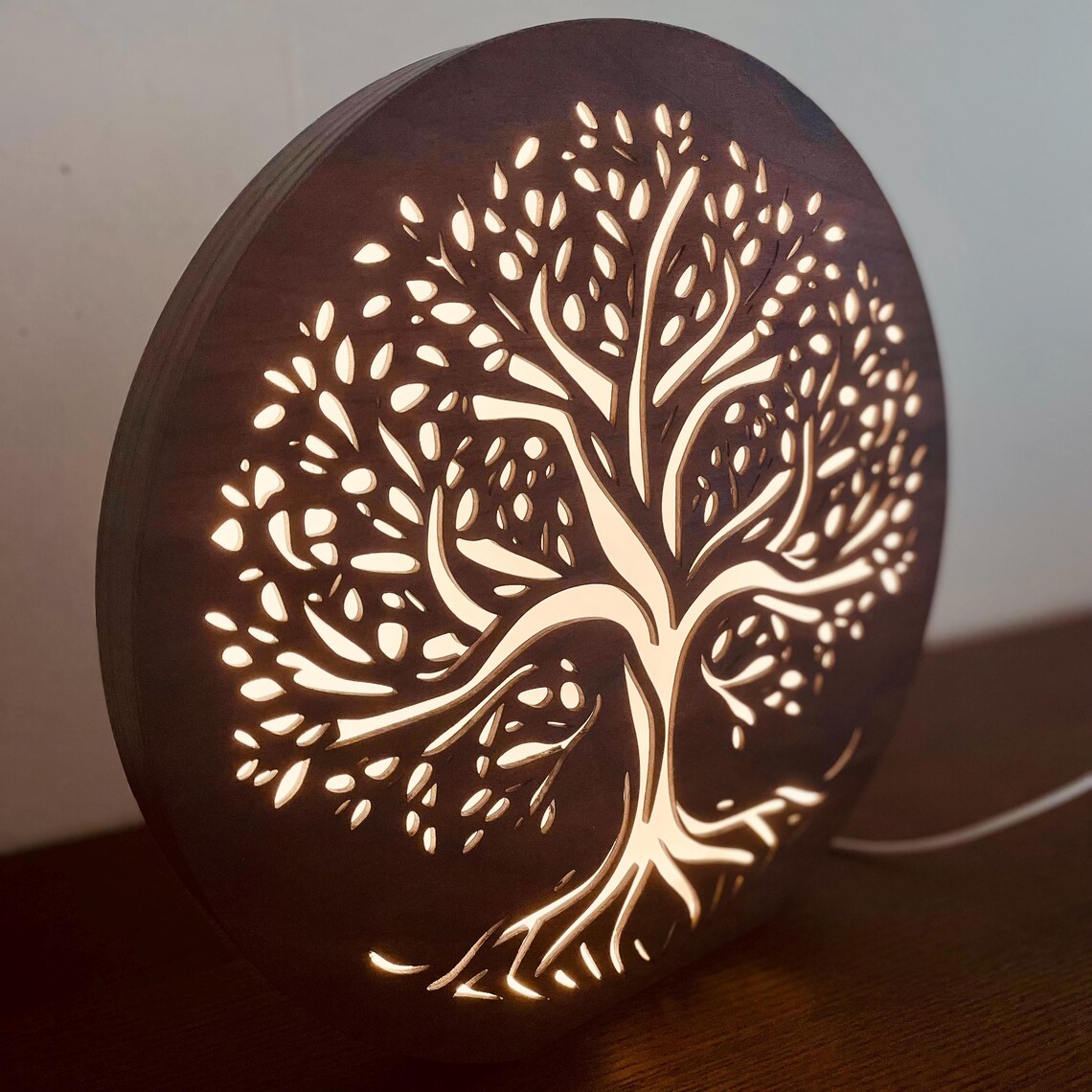 The Tree of Life LED Lamp, Meditation Lamp, Spiritual Decor, Yoga ...