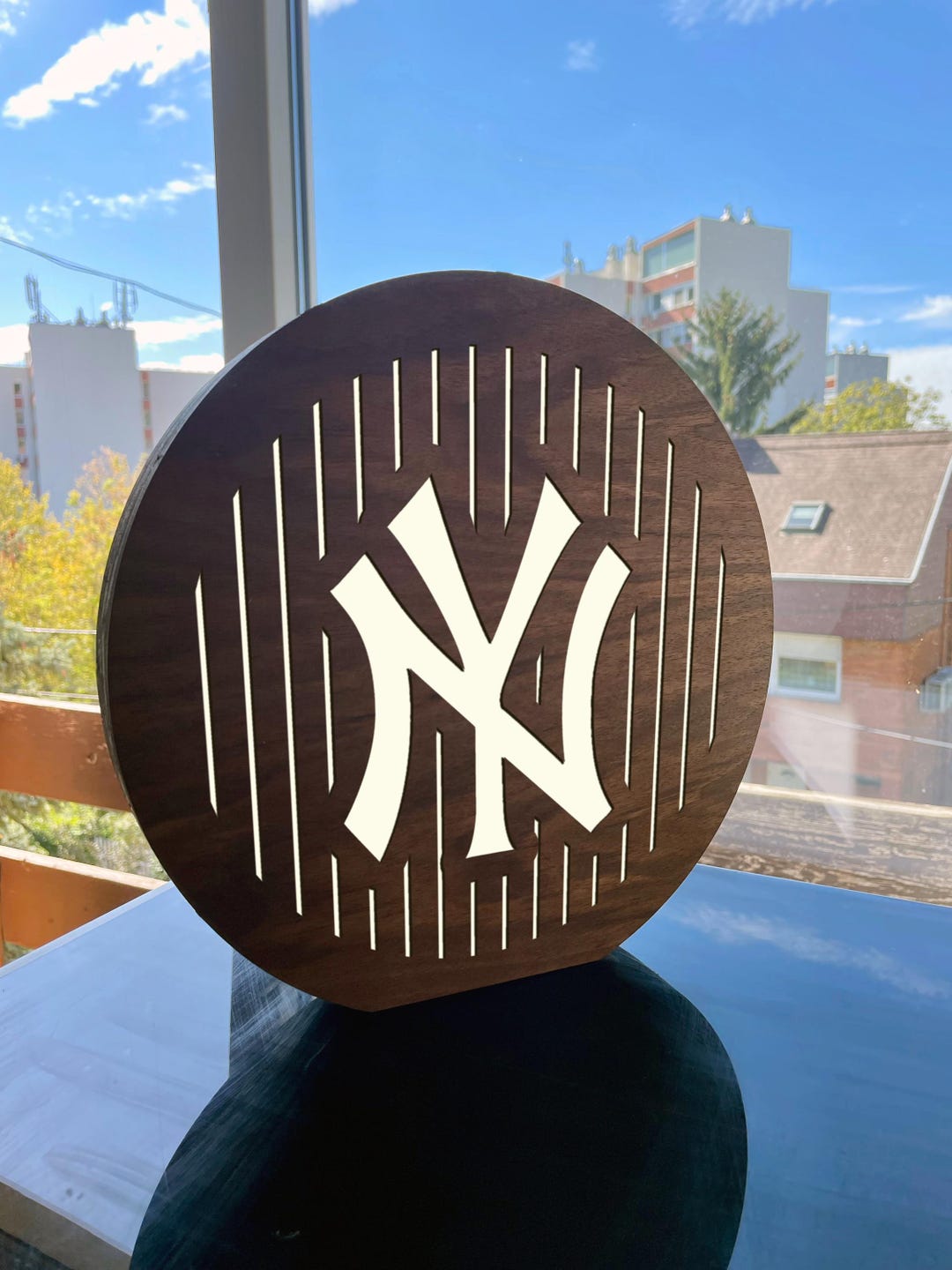 New York Yankees-themed Lamp Laser-cut Wooden Light - Etsy
