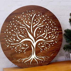 The Tree of Life LED Lamp, Meditation Lamp, Spiritual Decor, Yoga ...