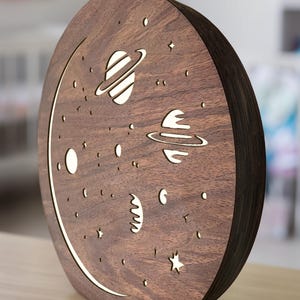 Planet LED Lamp With Celestial Theme Showing a Starry Night Scene With ...