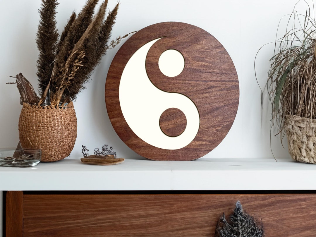 Yin Yang LED Lamp, Meditation Lamp, Spiritual Decor, Yoga Studio Decor ...
