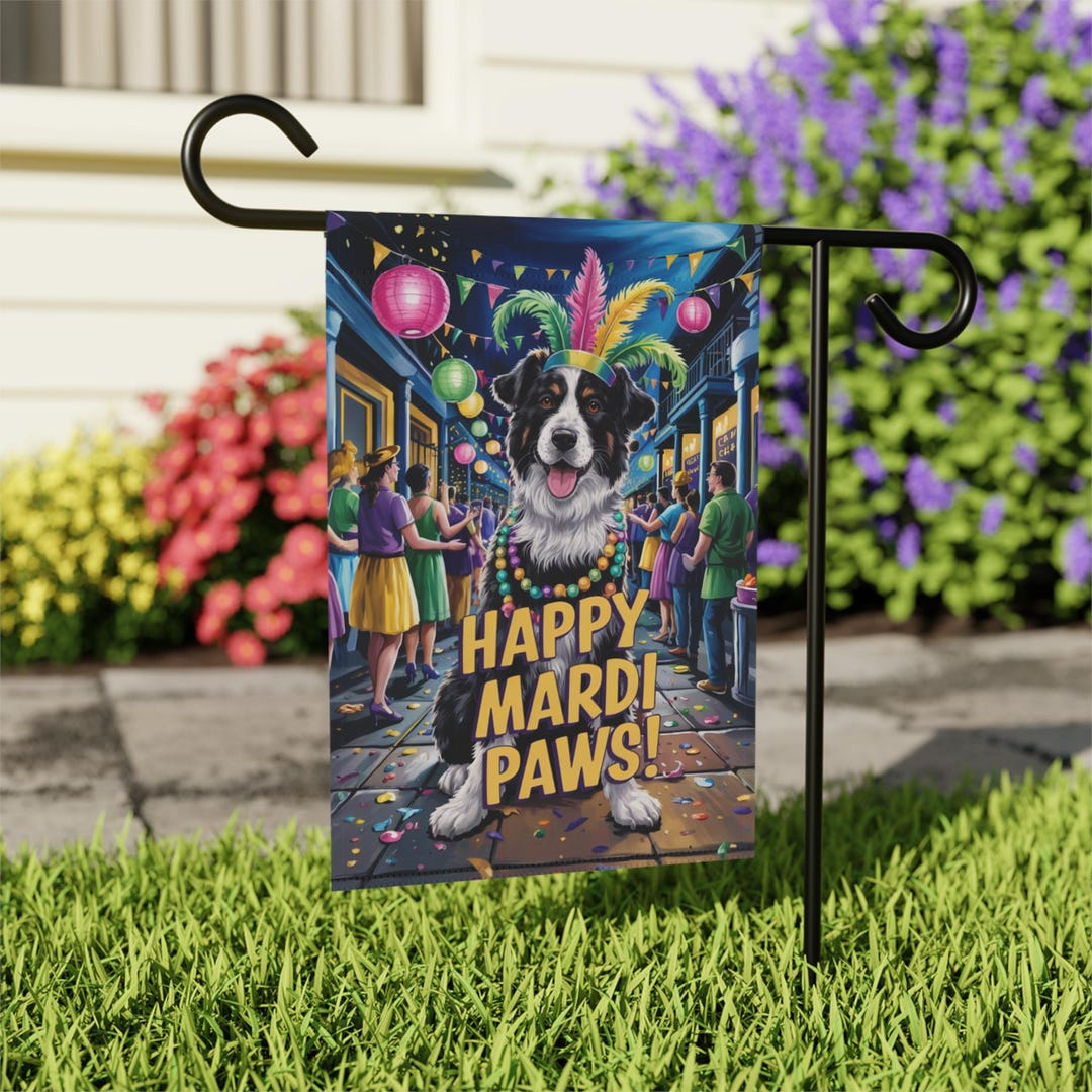 BREED REQUEST Mardi Gras Garden Banner, Mutt Dog Flag, Housewarming ...