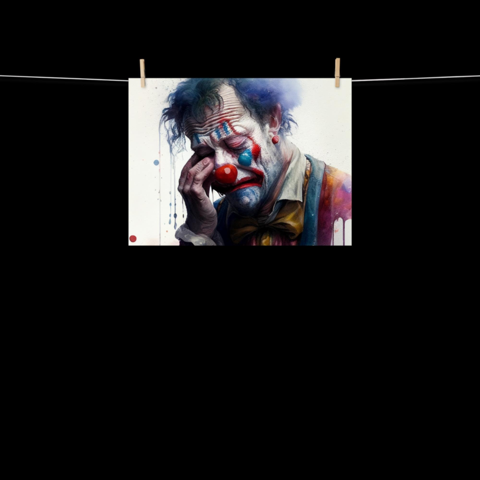 Clown Poster Photo Wall Art Clown Wall Art Wall Décor - Etsy