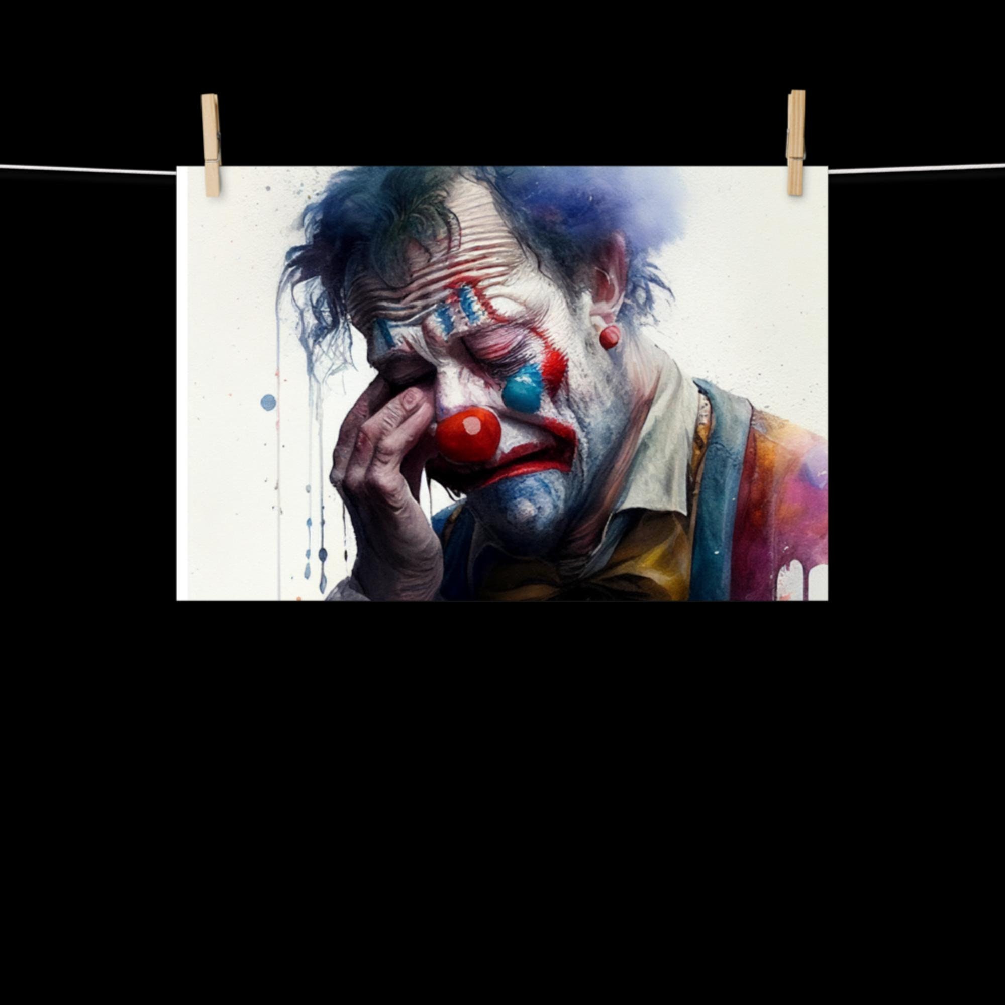 Clown Poster Photo Wall Art Clown Wall Art | Wall Décor - Etsy