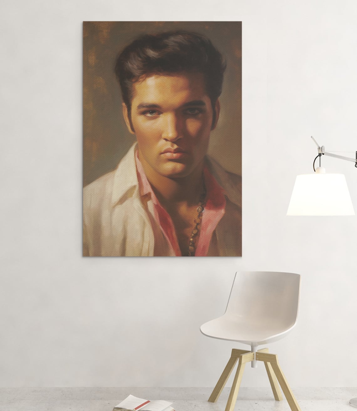 Portrait of Elvis Presley Elvis Presley Rock and Roll Wall - Etsy