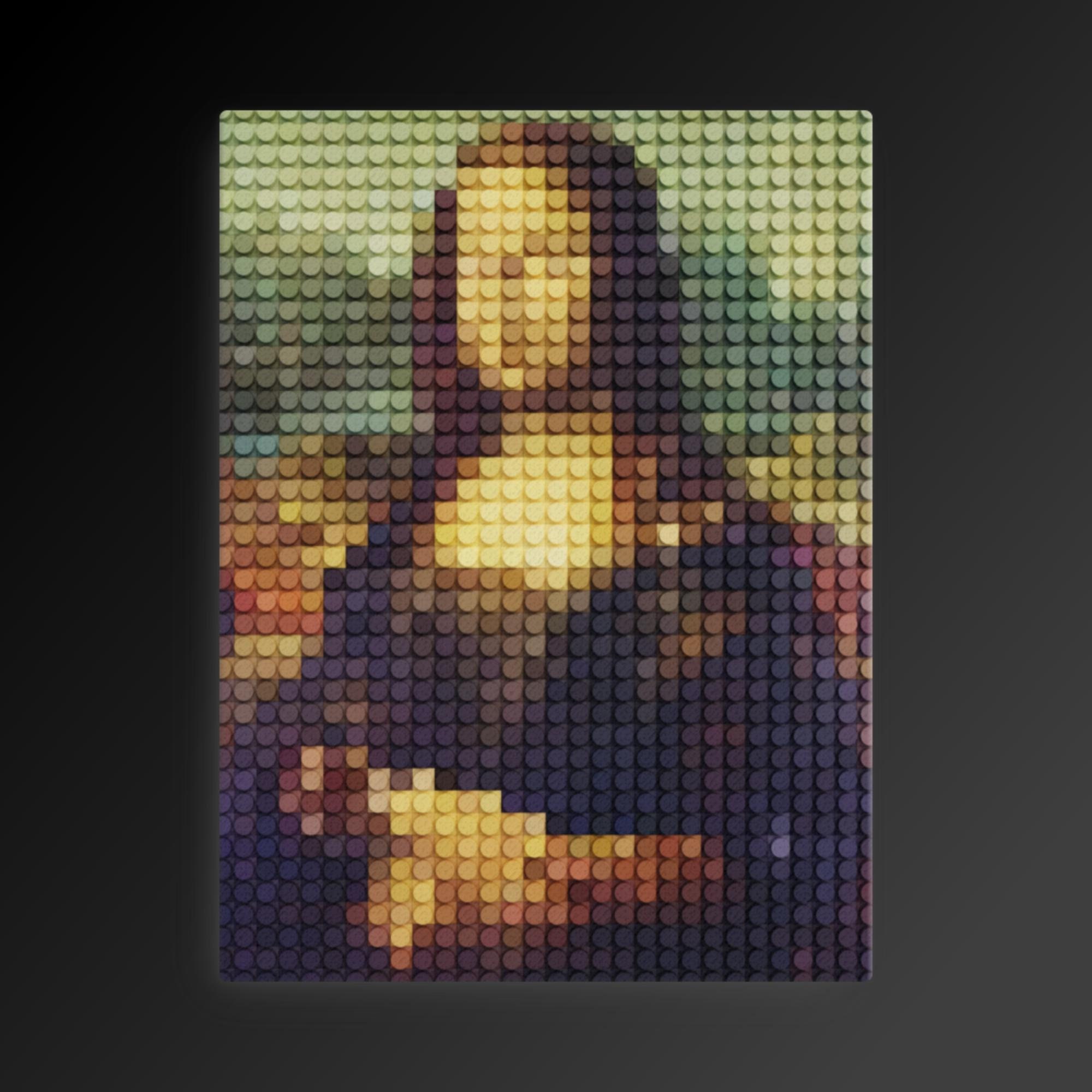 Mona Lisa Lego Tiles, Mona Lisa, Mona Lisa Wall Art, Lego Bricks Wall ...