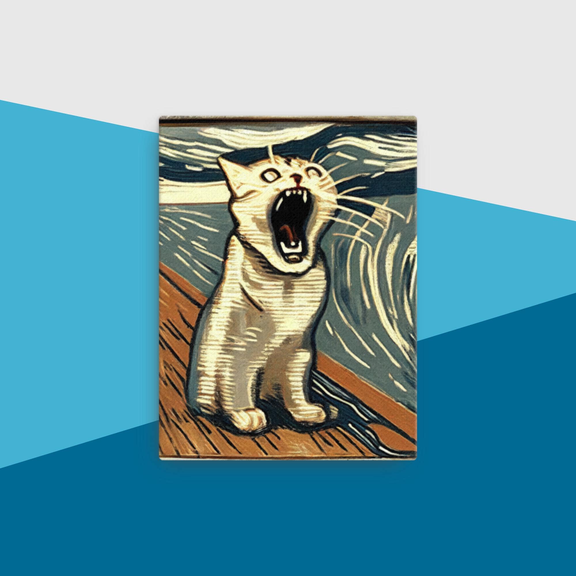 Cat Portrait the Scream by Edvard Munch Style, Pet Portraits for Pet ...