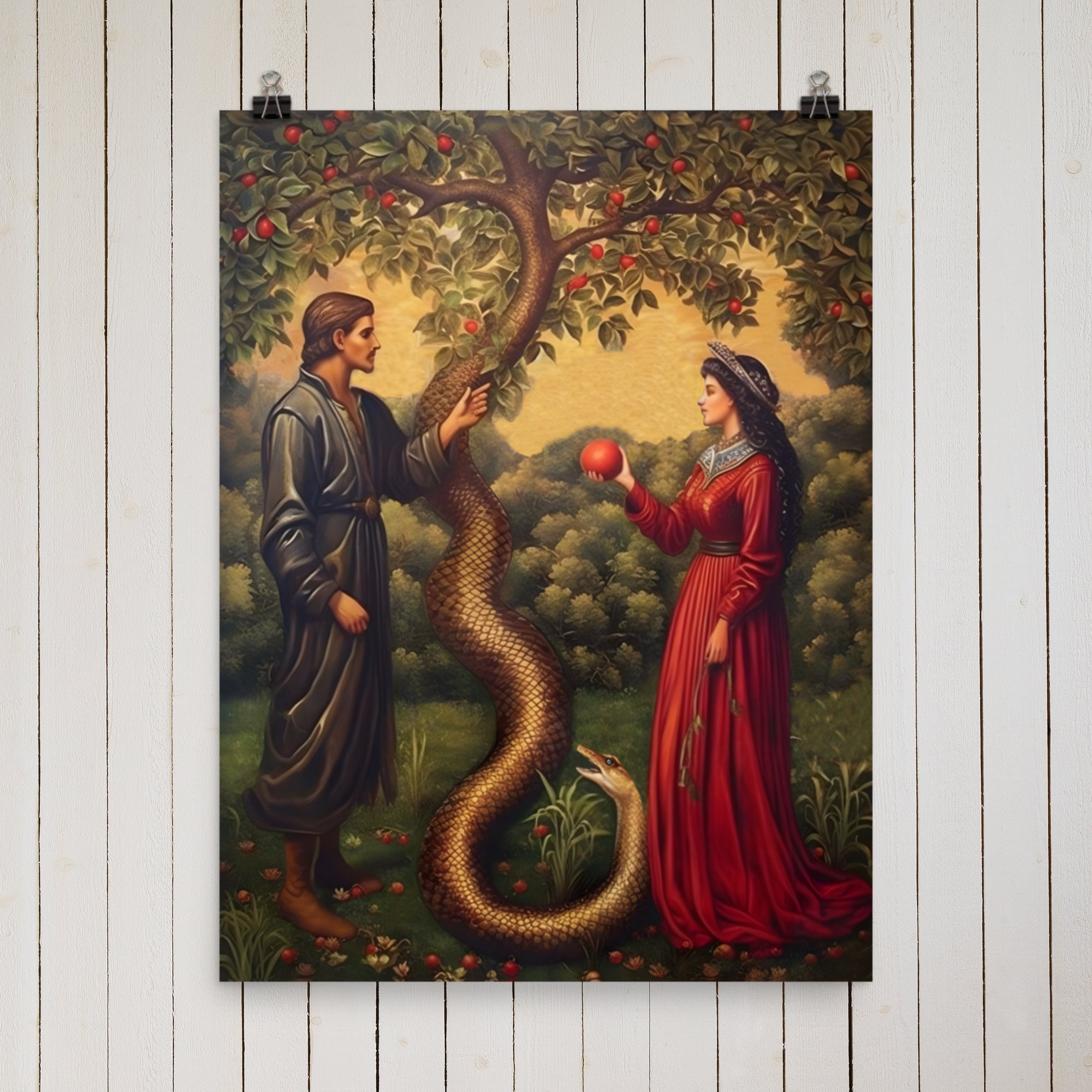 Adam And Eve Forbidden Fruit Garden Of Eden Genesis Biblical Story