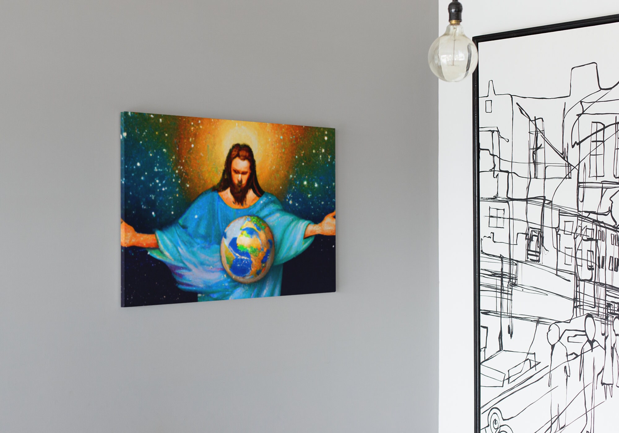 Jesus Christ Canvas, Christ Wall Art, Jesus Wall Art, Christian Wall ...