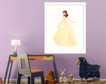Queen Elsa Art Print Disney Princess Wall Art Disney Princess Art ...