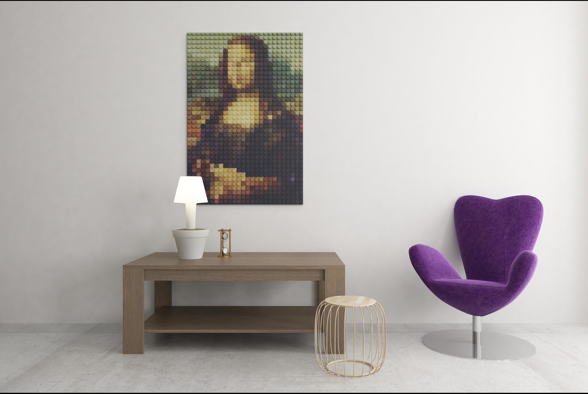 Mona Lisa Lego Tiles, Mona Lisa, Mona Lisa Wall Art, Lego Bricks Wall ...
