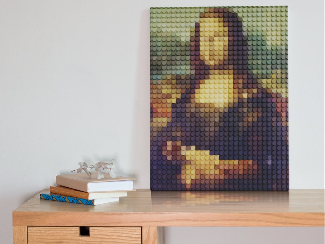 Mona Lisa Lego Tiles, Mona Lisa, Mona Lisa Wall Art, Lego Bricks Wall ...