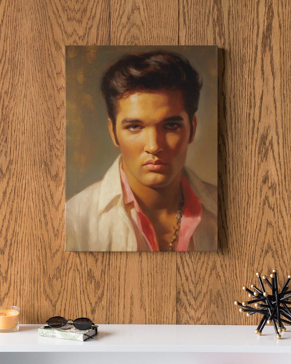 Portrait of Elvis Presley Elvis Presley Rock and Roll Wall - Etsy