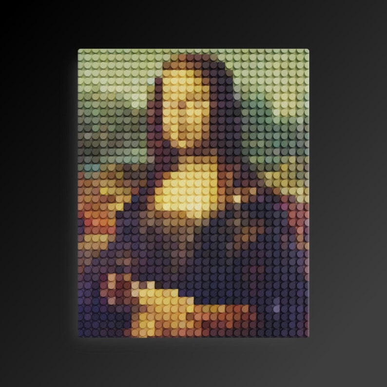 Mona Lisa Lego Tiles Mona Lisa Mona Lisa Wall Art Lego - Etsy