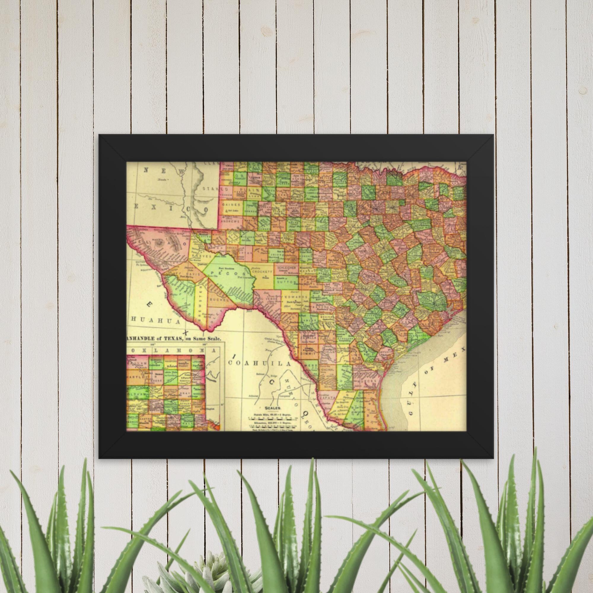 Texas Map, Map of Texas, Texan's Map, City Maps, Maps Wall Art, City ...