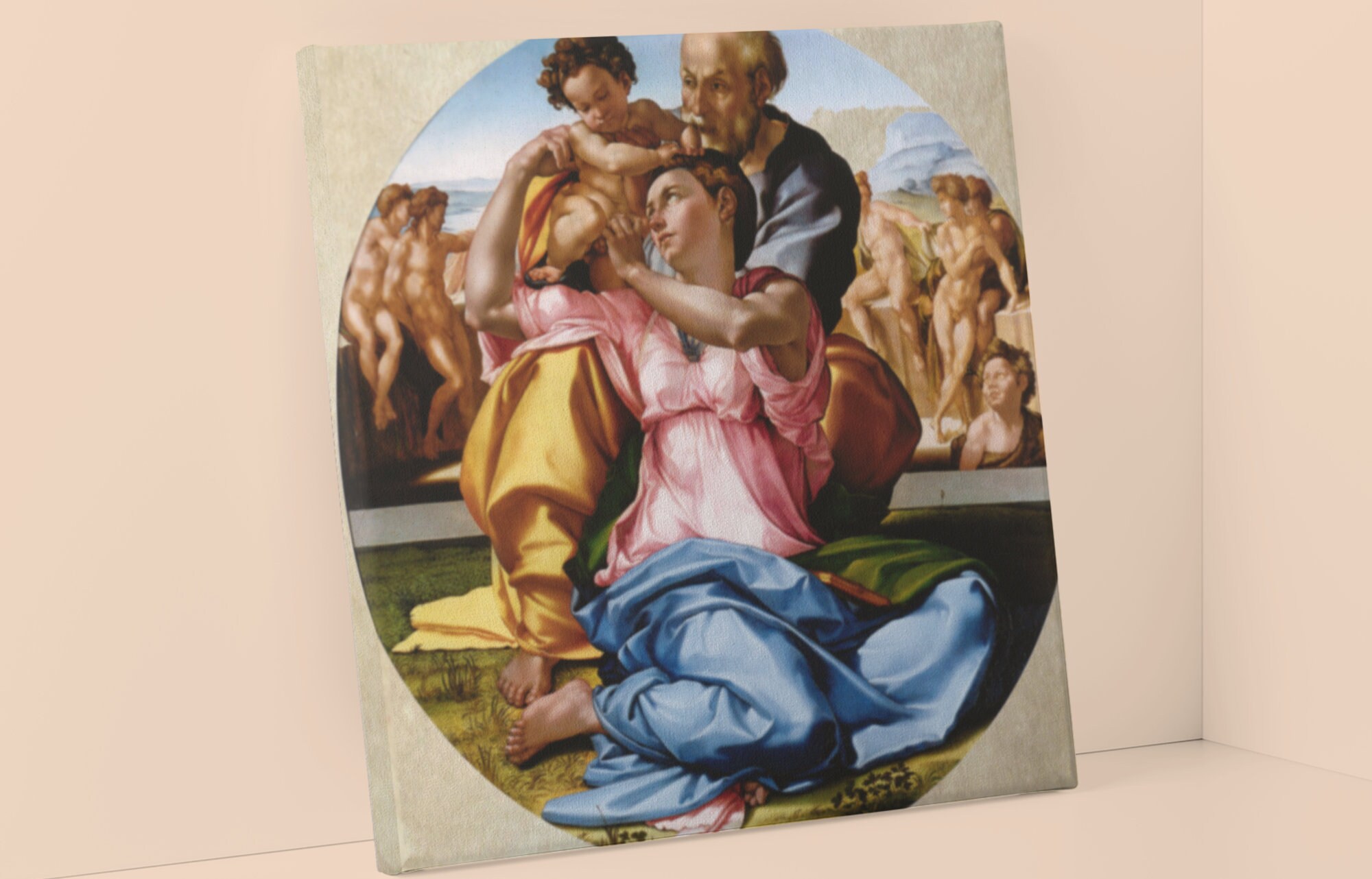 Doni Tondo Wall Art, Renaissance Wall Arts, Michelangelo Paintings ...
