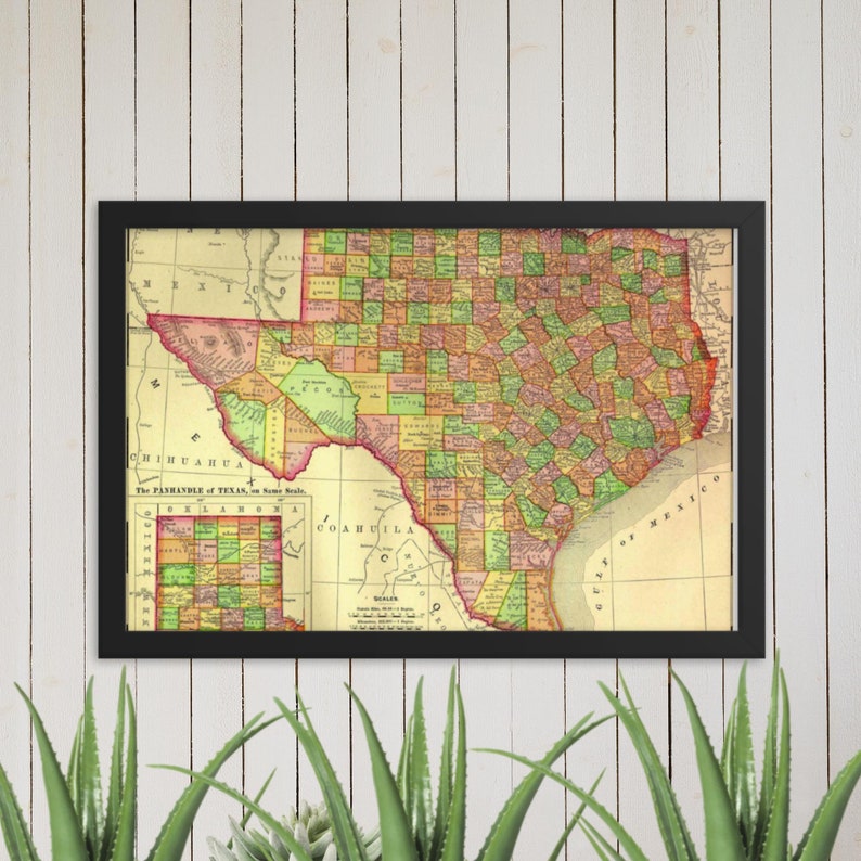 Texas Map, Map of Texas, Texan's Map, City Maps, Maps Wall Art, City ...