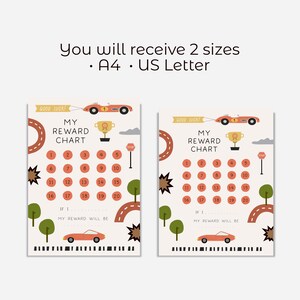 Printable Boys Reward Chart for Goal Setting, Commitment Chart ...