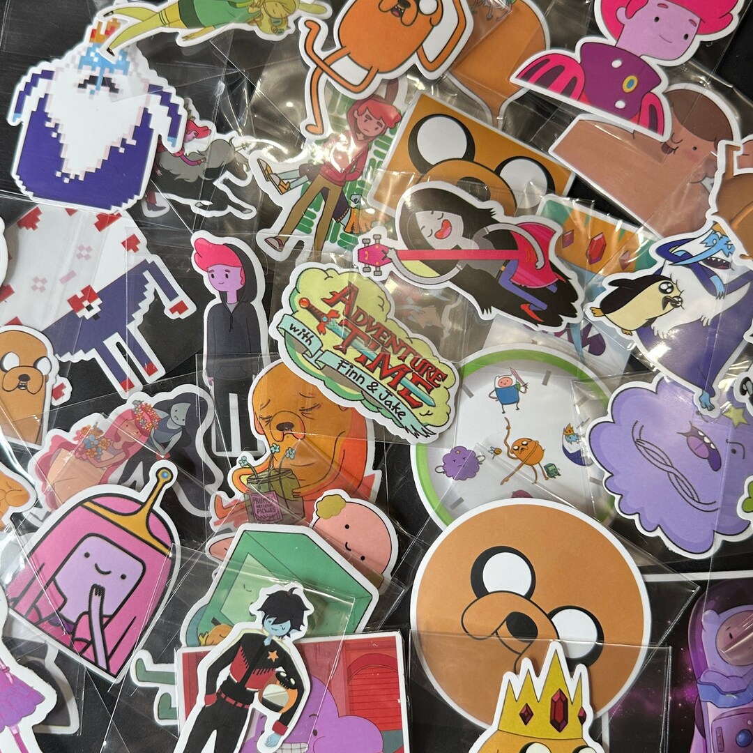 Adventure Time Cartoon Characters Waterproof Vinyl Stickers Set of 5 ...