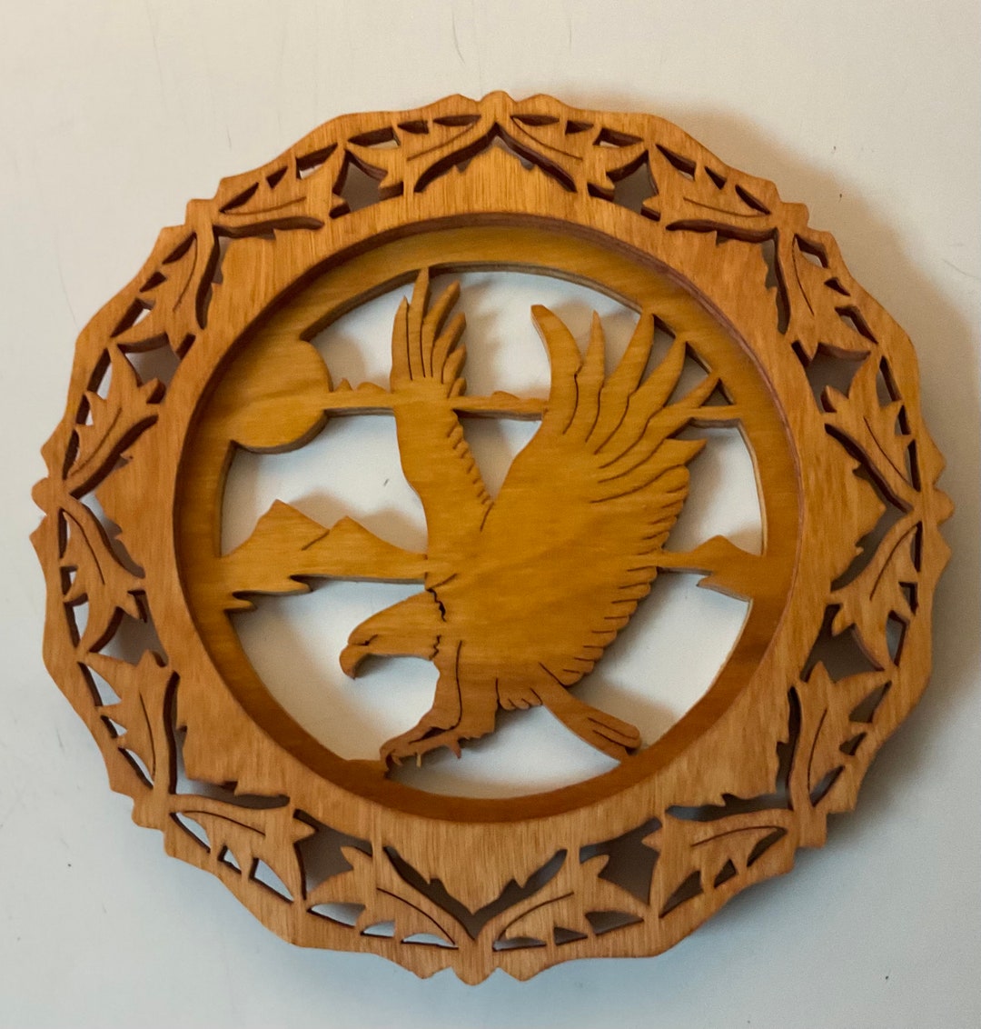 Eagle Wildlife Collector Plate Handmade - Etsy