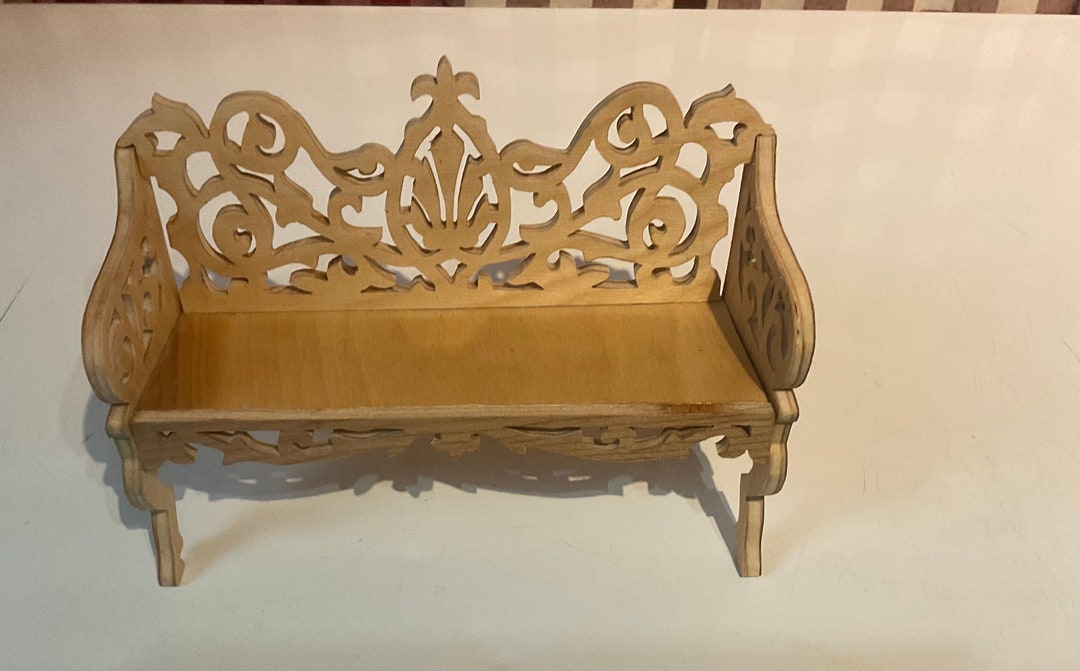 Handmade Victorian Toy Doll Bench - Etsy