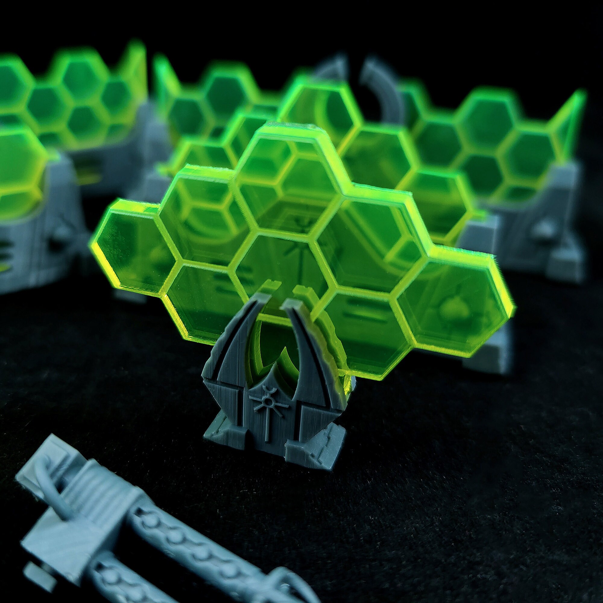 Necron Energy Shield Barriers Terrain 3d Printed With Laser Cut Acrylic ...